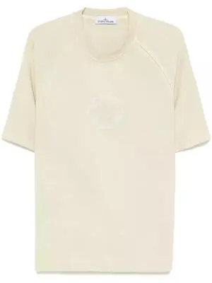 Stone Island Organic-cotton T-shirt - Neutrals