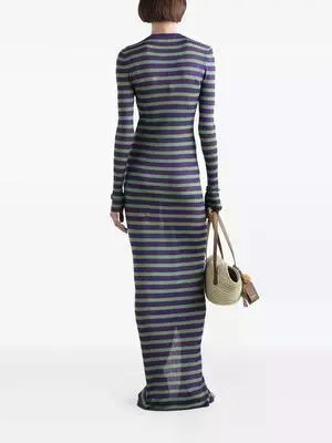 Dolce & Gabbana Striped Knitted Maxi Dress