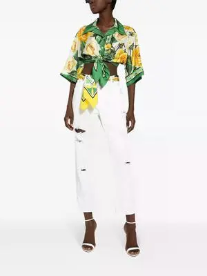 Dolce & Gabbana Distressed Straight Leg Jeans