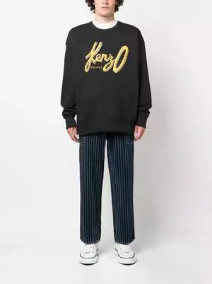 Kenzo Logo-print Cotton Sweatshirt - Black