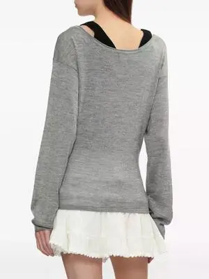 TOUT A COUP Layered Sweater With Round Neck And Long Sleeves