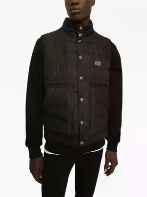 Dolce & Gabbana Padded Gilet With Logo Plaque