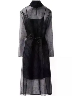 Fabiana Filippi Graphic Print Silk Midi Dress