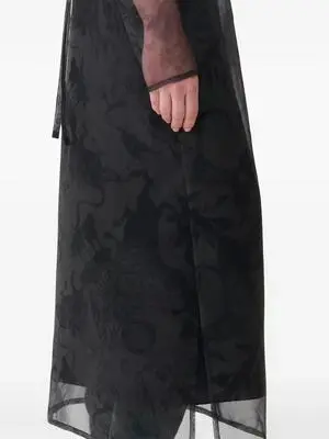 Fabiana Filippi Graphic Print Silk Midi Dress