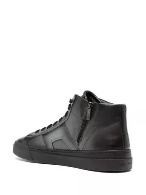 Santoni High Top Sneakers With Debossed Logo
