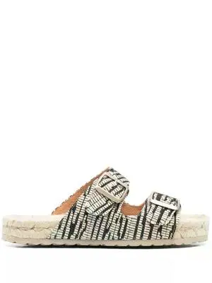Manebí Yucatán Double Buckle Sandals - Neutrals