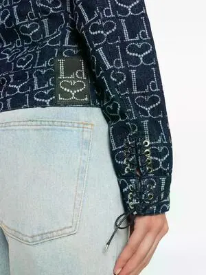 LUDOVIC DE SAINT SERNIN Monogram Print Denim Jacket