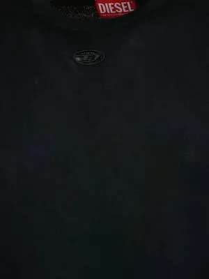 DIESEL® K-valiam Crew Neck Long Sleeve Sweatshirt With Cut-out Detailing And Logo Patch