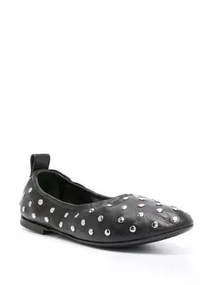 Agl Milly Soft Ballerina Shoes With Stud Embellishment - Black