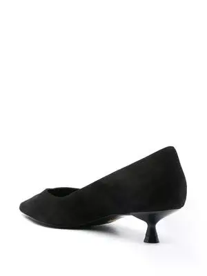 STUART WEITZMAN 35mm Calf Suede Kitten Heel Pumps - Black