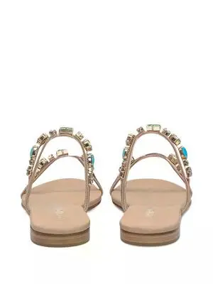 EMANUELA CARUSO CAPRI Crystal Embellished Slip-on Sandals