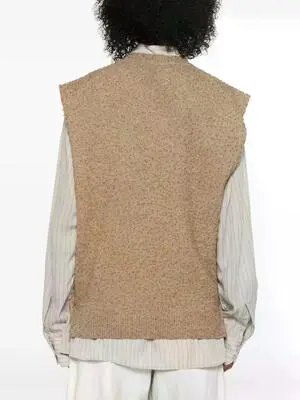 MAISON MARGIELA Piled-knit V-neck Vest