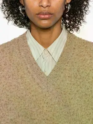 MAISON MARGIELA Piled-knit V-neck Vest