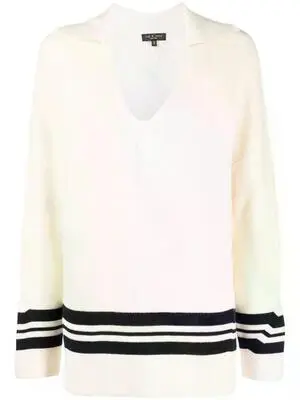 Rag & Bone Oversized Jumper With Stripe Trim - Neutrals