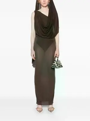 Attico Halterneck Open-back Maxi Dress