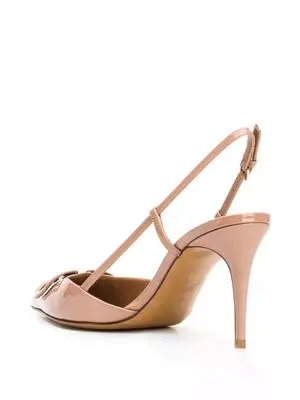 Valentino Garavani Vlogo Signature Patent Leather Slingback Pump 80mm