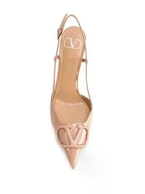 Valentino Garavani Vlogo Signature Patent Leather Slingback Pump 80mm