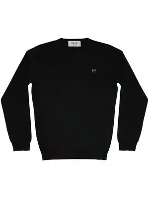 PELO FOUNDATION Dog Appliqué Crew Neck Jumper - Black