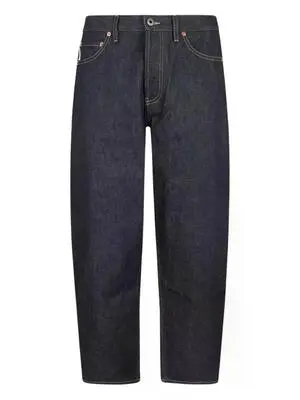 Valentino Garavani Cropped Jeans With Logo Patch