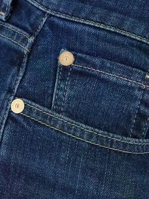 7 For All Mankind Straight-leg Jeans With Turn-up Cuffs