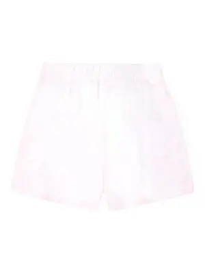 Sporty & Rich Emblem Embroidered Relaxed Fit Shorts