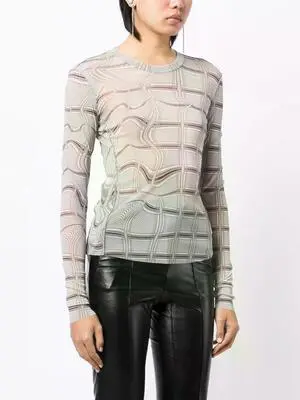 JNBY Long Sleeve Graphic Print Top