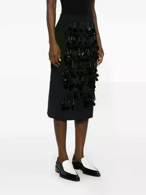 Plan C Embellished Midi Skirt