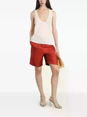 Loulou De Saison Zinia Elasticated-waistband Shorts - Red