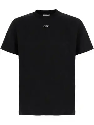 Off-White Embroidered-logo Cotton T-shirt