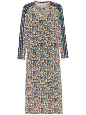 Adidas X Liberty London Floral Mesh Midi Dress - Blue