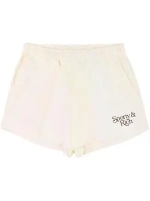 Sporty & Rich Bardot Disco Cotton Track Shorts