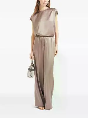 Brunello Cucinelli Monili-embellished Satin T-shirt