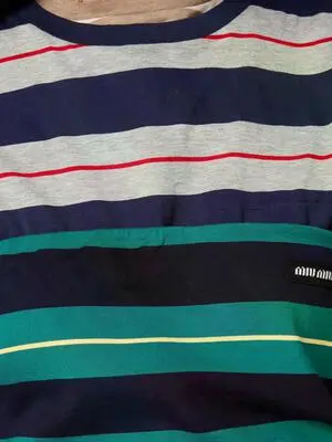 Miu Miu Striped Cropped Top