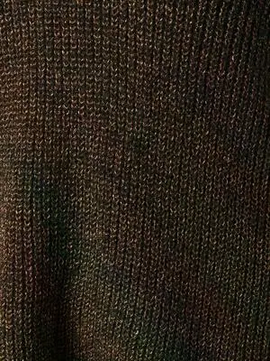 MES DEMOISELLES Bronze Metallic Knitted Hoodie