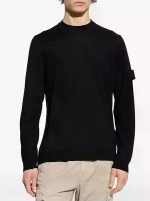 Stone Island Compass Motif Jumper - Black