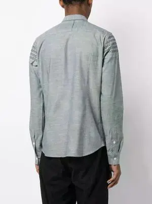 PRIVATE STOCK LABS Embroidered-detail Linen Shirt