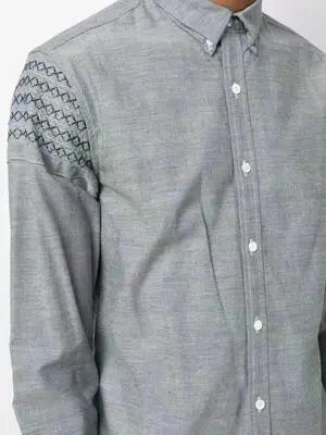PRIVATE STOCK LABS Embroidered-detail Linen Shirt
