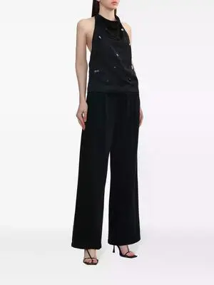 AGOLDE Ellis Wide-leg Pleated Jeans - Black