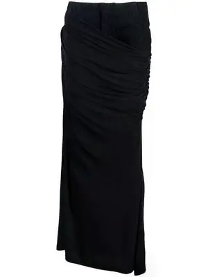 Christopher Esber Wrapped Denim-trim Maxi Skirt