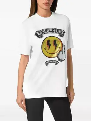 Philipp Plein Smiley Face Print T-shirt