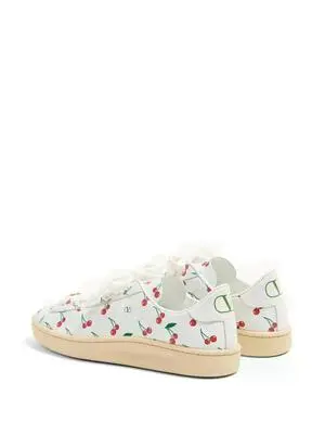 Valentino Garavani Royco Cherryfic Pattern Nappa Calfskin Sneakers - White