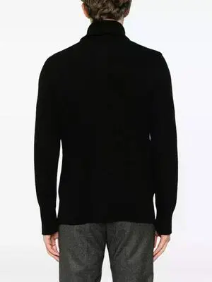 Tagliatore Kaleb Zip-up Cardigan - Black