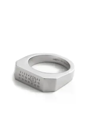 MAISON MARGIELA Engraved Numeric Signature Signet Ring
