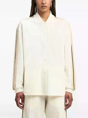 Palm Angels Logo-embroidered Cotton Track Shirt