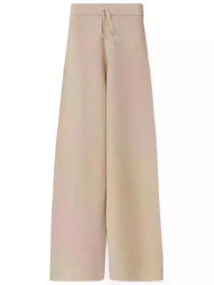 Fabiana Filippi Knitted Wide-leg Trousers - Brown