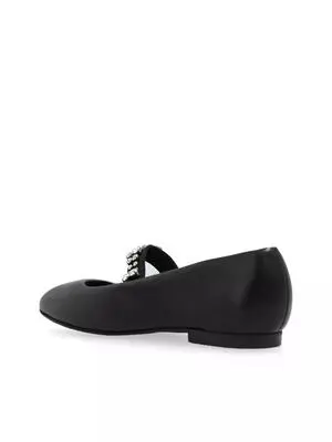 Casadei Ballerina Shoes With Crystal Embellishments