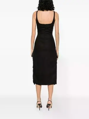16Arlington Santina Midi Dress With Fringe Detail