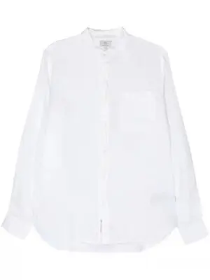 Woolrich Band-collar Linen Shirt