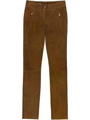 Loro Piana Straight-leg Lambskin Trousers