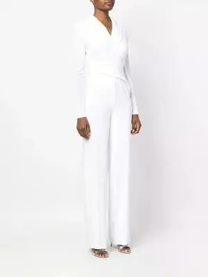 Talbot Runhof Long Sleeve Wrap Design Jumpsuit